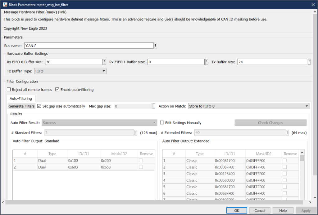 Raptor 2023a adds RCM112 CAN Routing Block Set | New Eagle